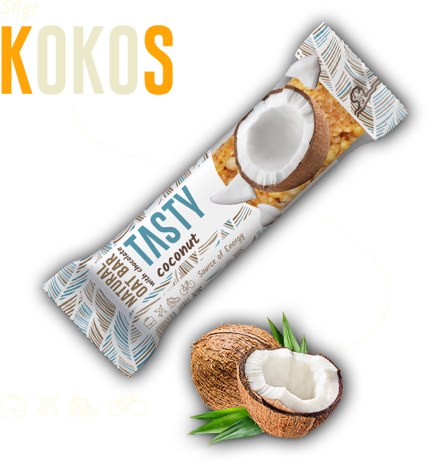 Tasty čoko kokos bar 50gr