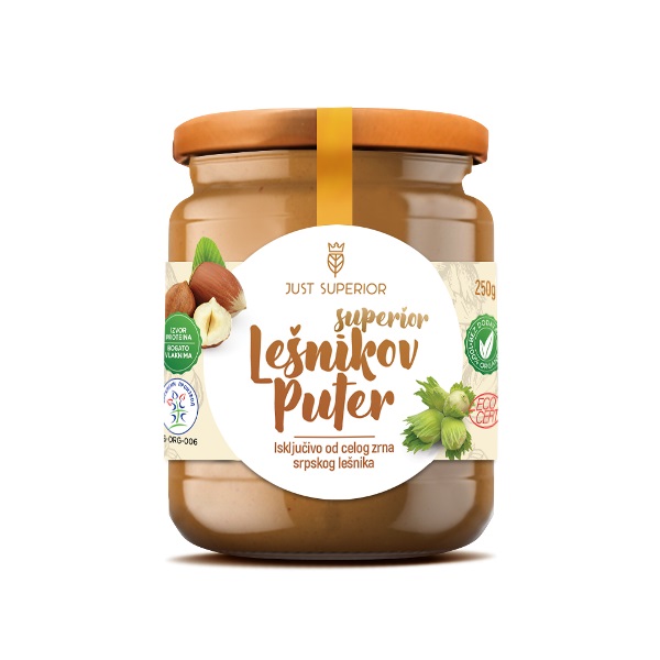 Lešnikov puter 250gr organic Just Superior