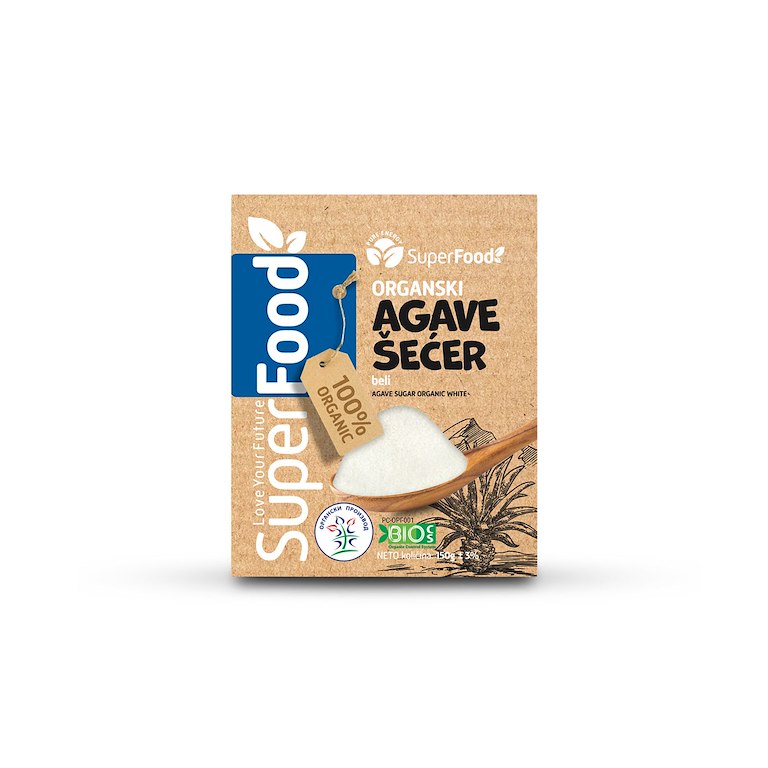 Agave šećer beli 150gr organic SuperFood