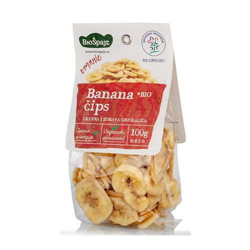 Banana čips (organski proizvod) 100 g Bio Špajz