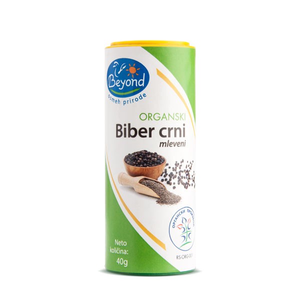 Biber crni mleveni 40gr organic Beyond