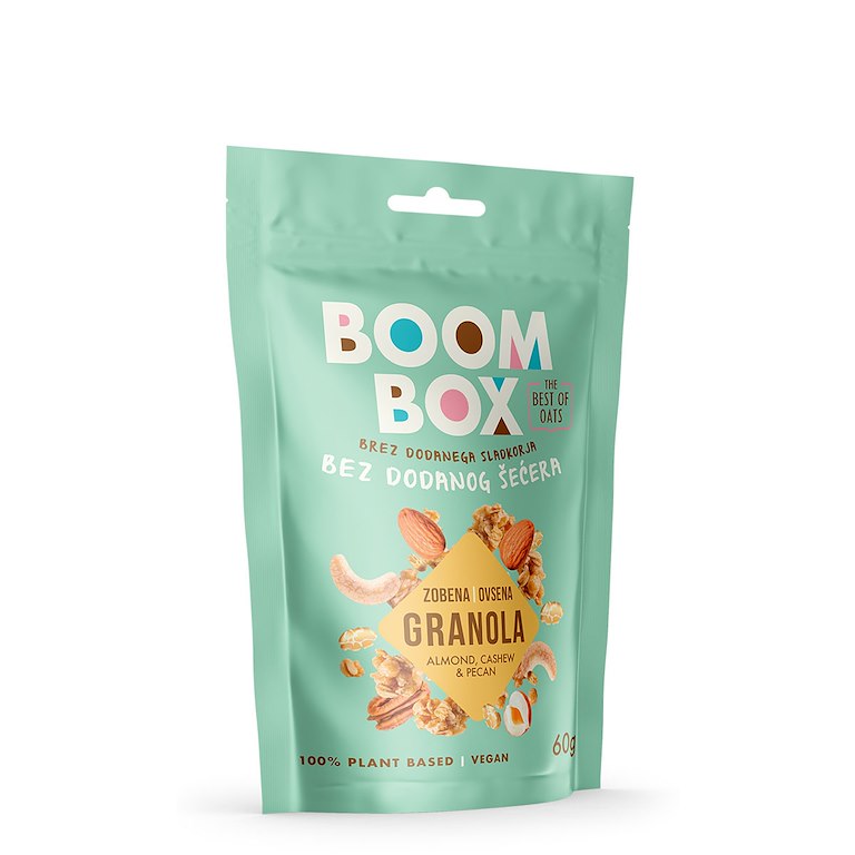 Boom Box Ovsena granola orašasti plodovi bez šećera 60gr