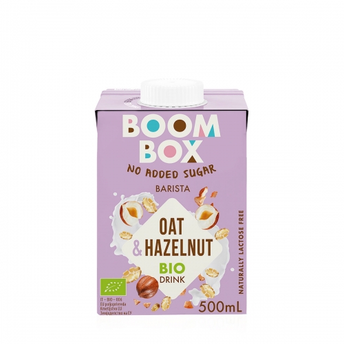 Boom Box Ovseni napitak sa lešnikom bez šećera 500ml organic