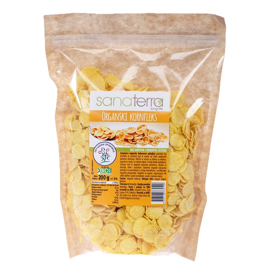 Corn flakes 200gr organic Sanaterra