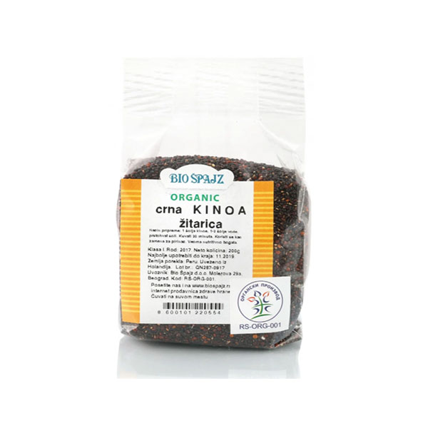 Crna kinoa 200gr (organski proizvod) Bio Špajz