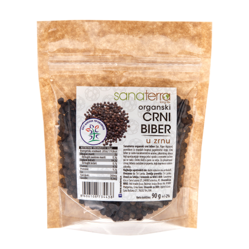 Crni biber u zrnu 90gr organic Sanaterra