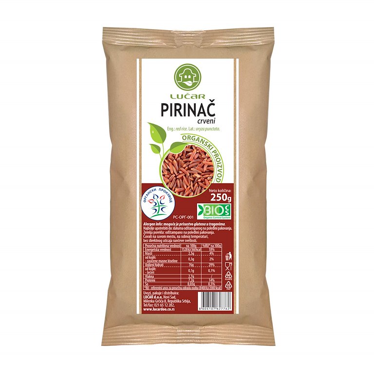 Crveni pirinač 250gr organic Lučar