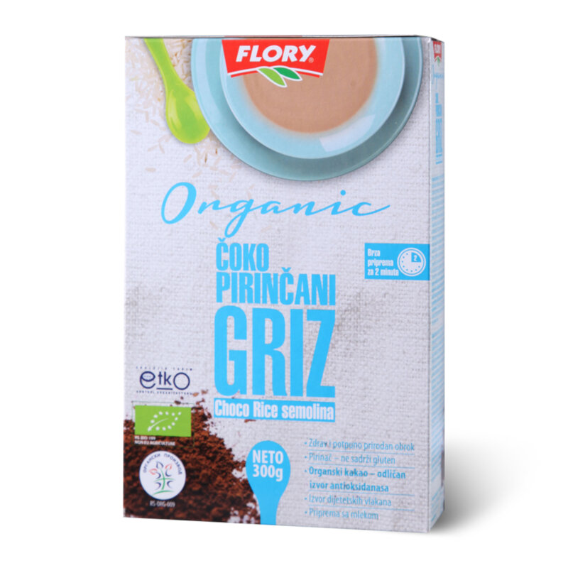 Griz pirinčani čoko 300gr organic Flory