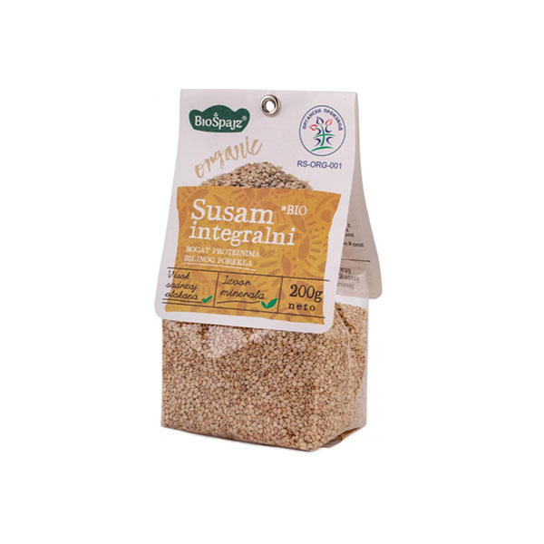 Integralni susam (organski proizvod) 200 g Bio Špajz