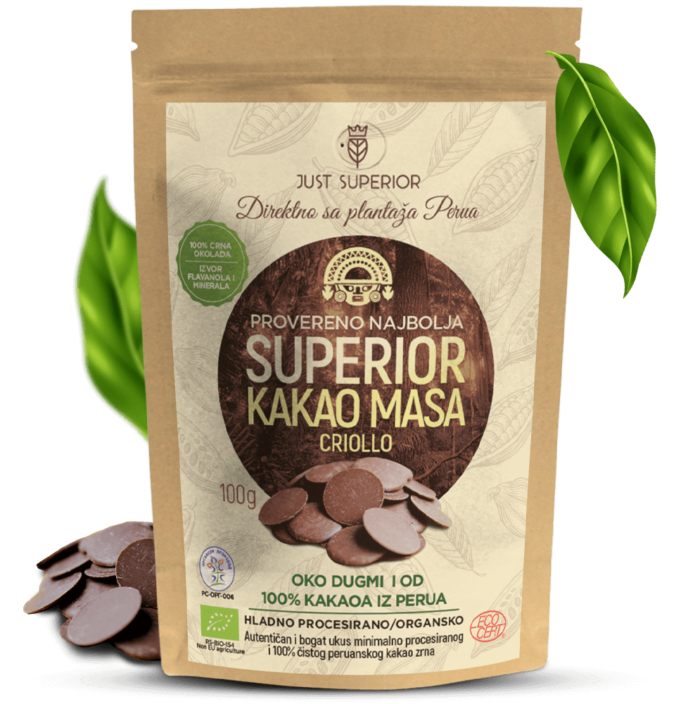 Kakao masa Criollo 100gr organic Just Superior