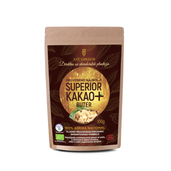 Kakao puter Arriba Nacional 100gr organic Just Superior