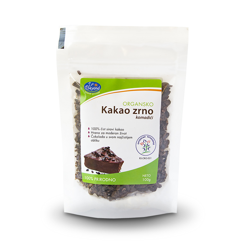 Kakao zrno komadići 100gr organic Beyond