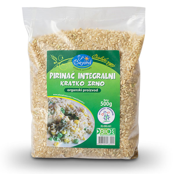 Pirinač integralni kratko zrno 500gr organic Beyond