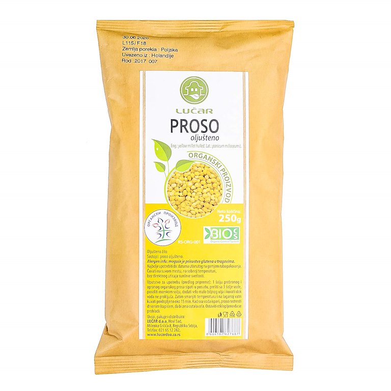 Proso oljušteni 250gr organic Lučar