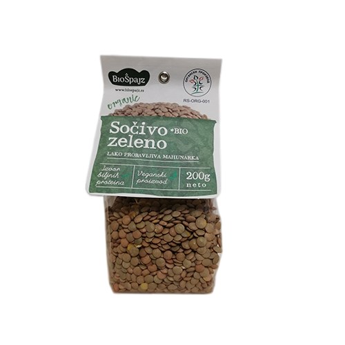 Sočivo zeleno (organski proizvod) 200 g Bio Špajz