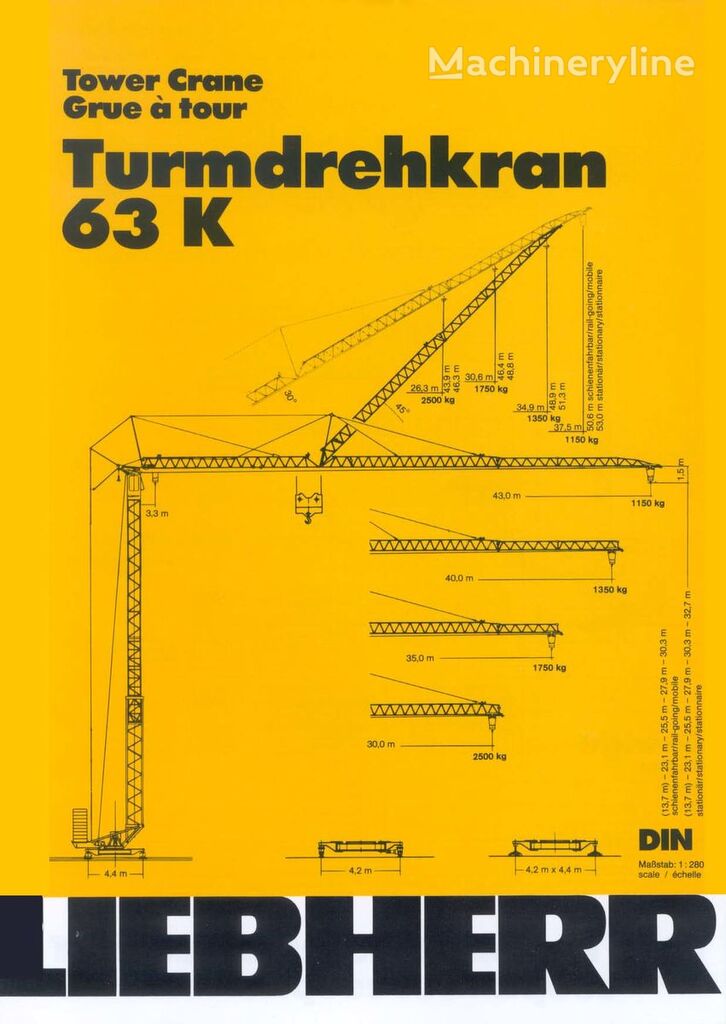 Izdajem Liebherr 63K toranjsku dizalicu