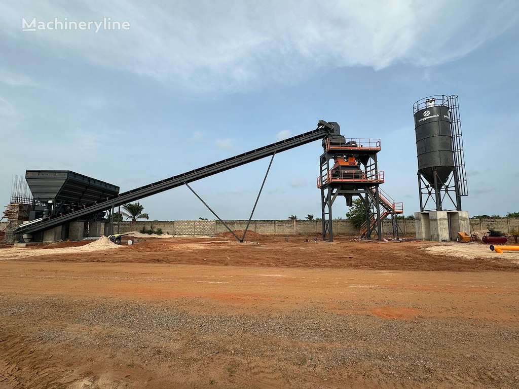 Polygonmach 150m3 hour stationary concrete batching plant fabrika betona