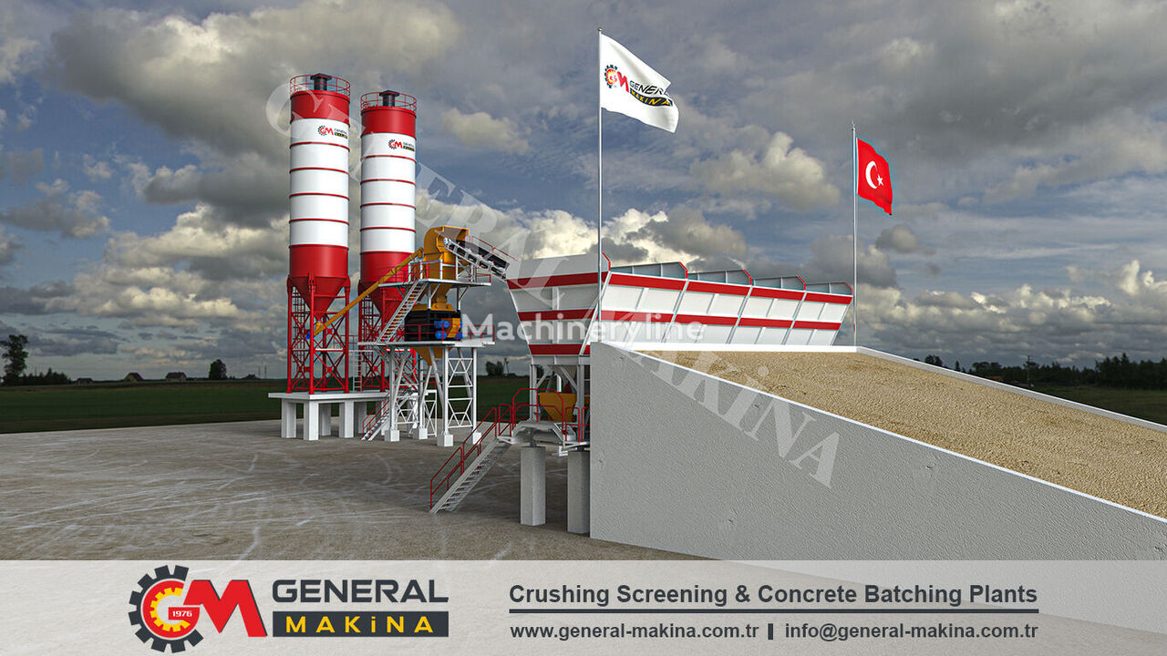 Nova General Makina Royal 150 High Capacity Concrete Batching Plant fabrika betona