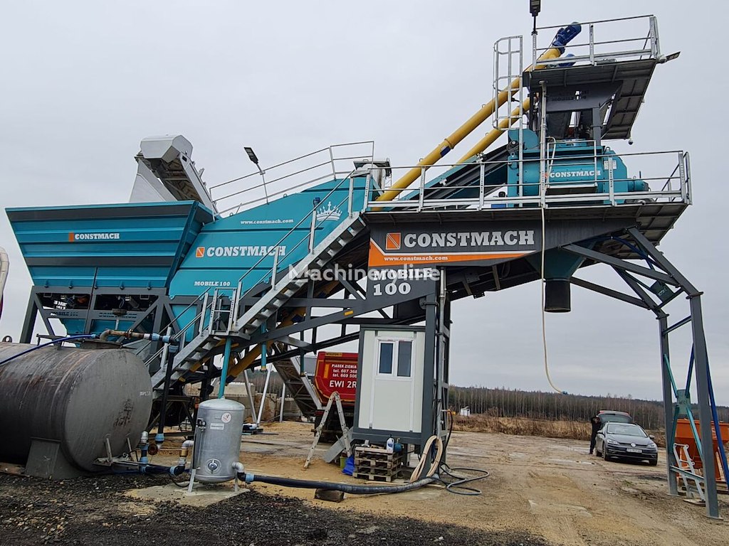 Nova Constmach High Efficiency 100 m3/h Mobile Concrete Batching Plant Concrete fabrika betona