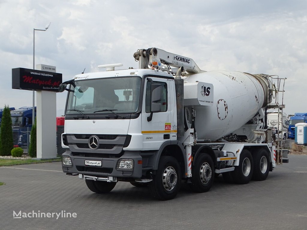Mercedes-Benz ACTROS 3241 / CEMENTMIXER + PUMP SERMAC 3Z24 - 24 M / EURO 5 / R kamion s mešalicom za beton