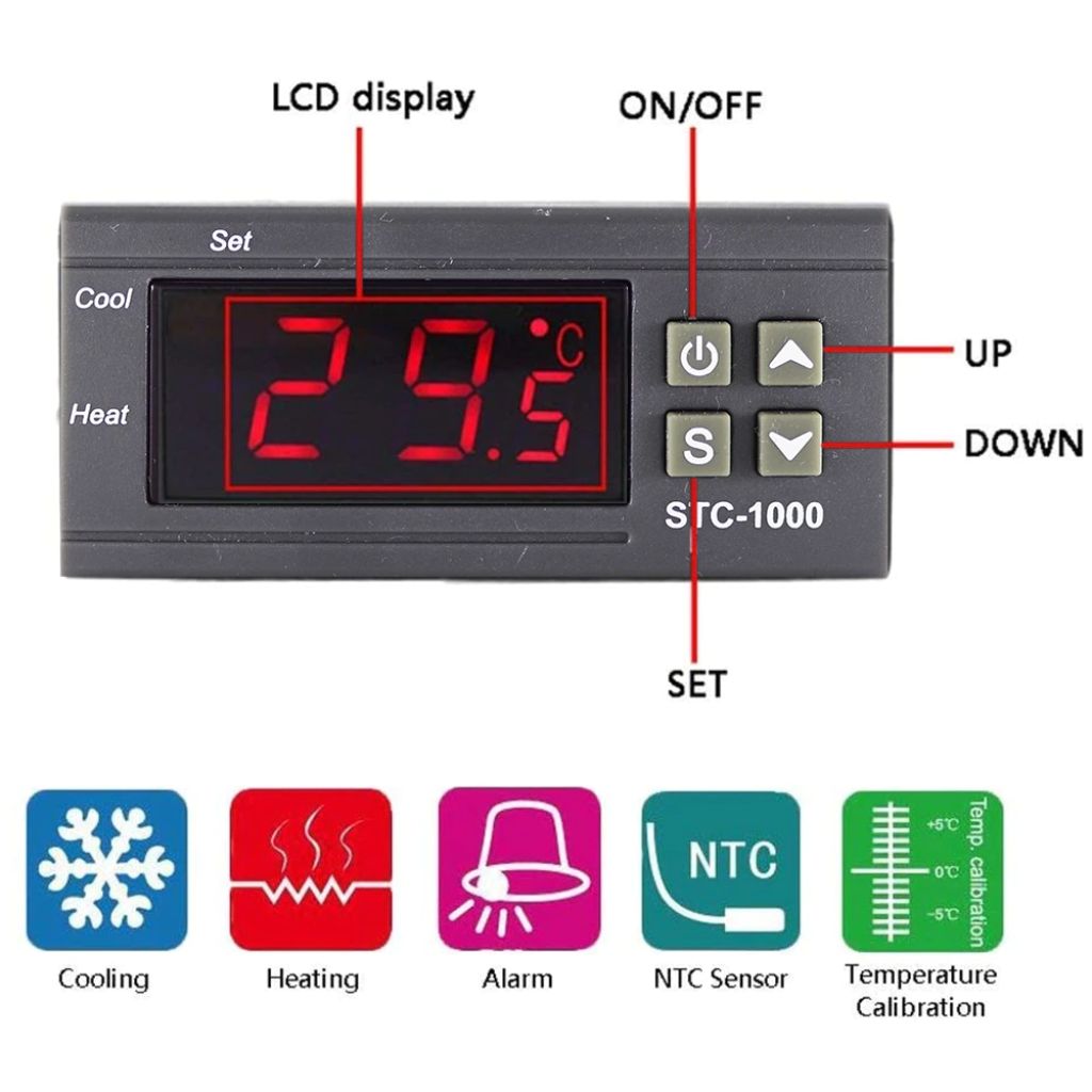 Digitalni termostat STC 1000 220V