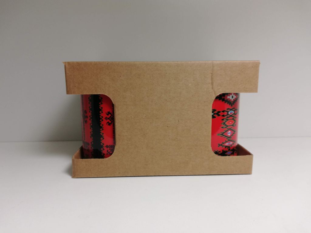 Samosklopiva poklon kutija za šolju natural dupla