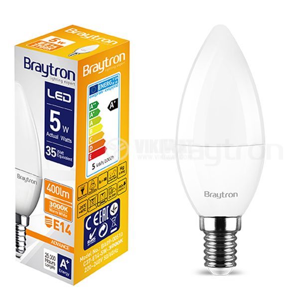 BA09-00510 LED SIJALICA 5W-E14-C37-PL 3000K