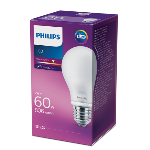 PS600 LED E27 CLASSIC 7W WW FROSTED