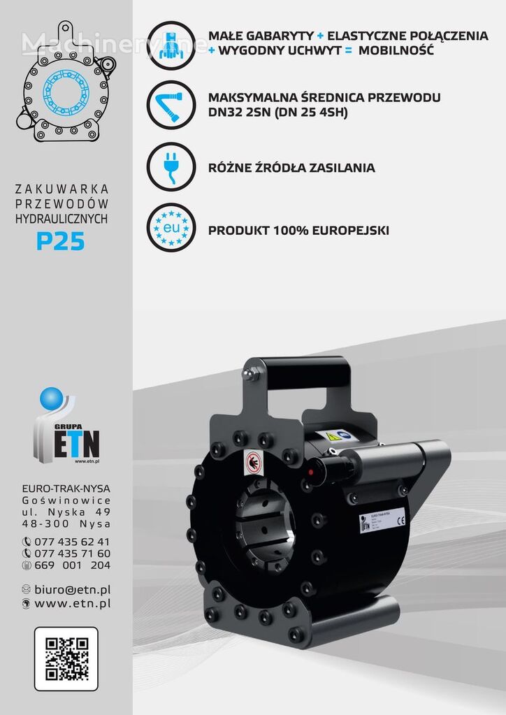 Nova ZAKUWARKA P25 CRIMPING MACHINE P25 mašina za savijanje armature