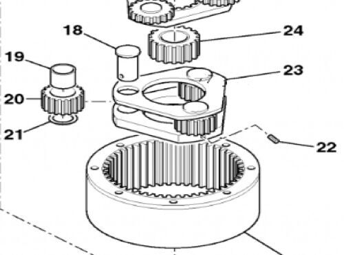 Rotacioni prenosnik za JCB 130 bagera