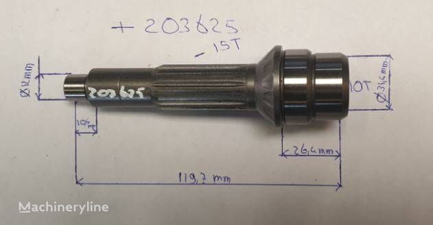 10T 15T L=120mm 104-010002 međuprenosno vratilo za bagera