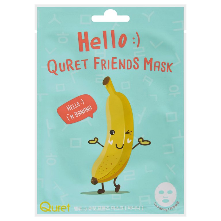 Korejska sheet maska QURET Friends banana 25g