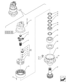 Planetary Gear Case za Case CX130 bagera