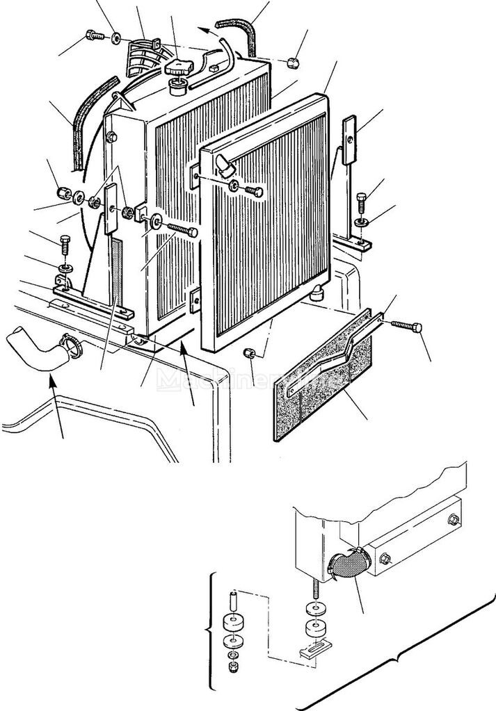 312607050 radijator za hlađenje motora za Komatsu bagera-utovarivača