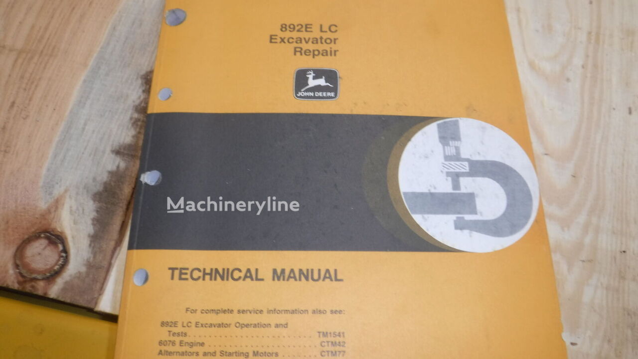 MANUAL DE MANTENIMIENTO uputstvo za upotrebu za John Deere 892ELC bagera