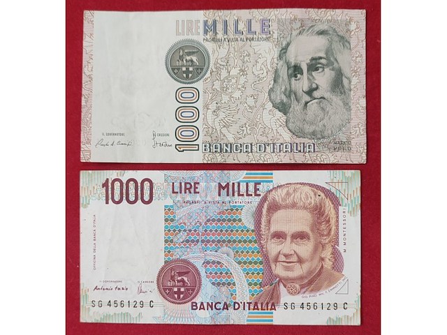 1000 LIRA 1982/1990