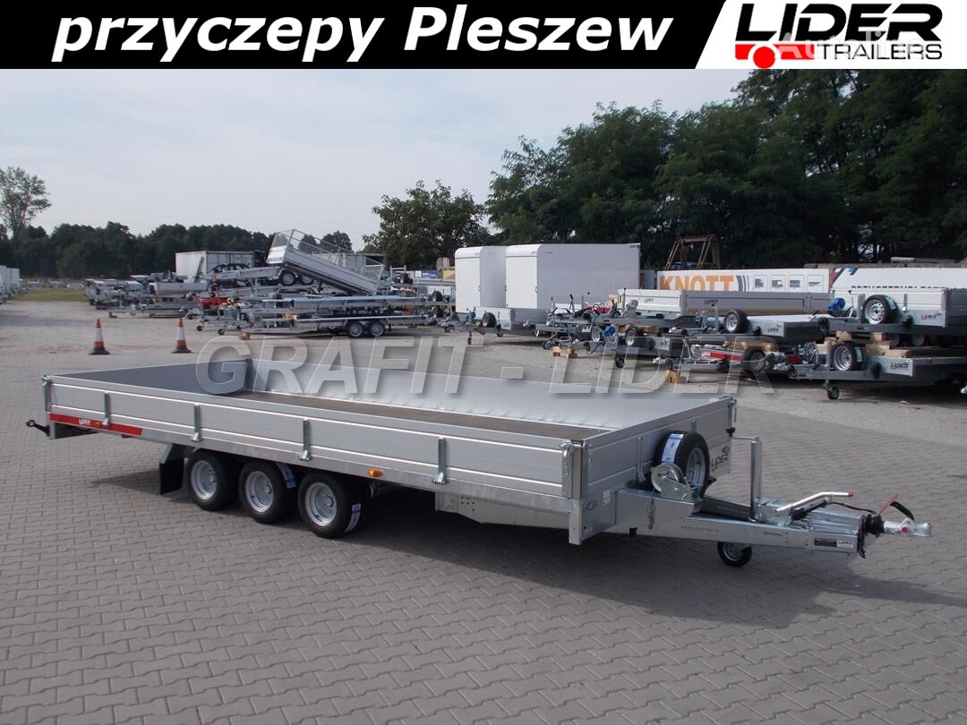 Nova Temared TM-233 przyczepa 511x215x30cm, Carplatform 5121/3S, burty alu, 3 prikolica sa ravnom platformom