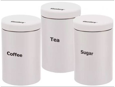 KLAUSBERG Set metalnih kutija za kafu čaj i šećer KB7545