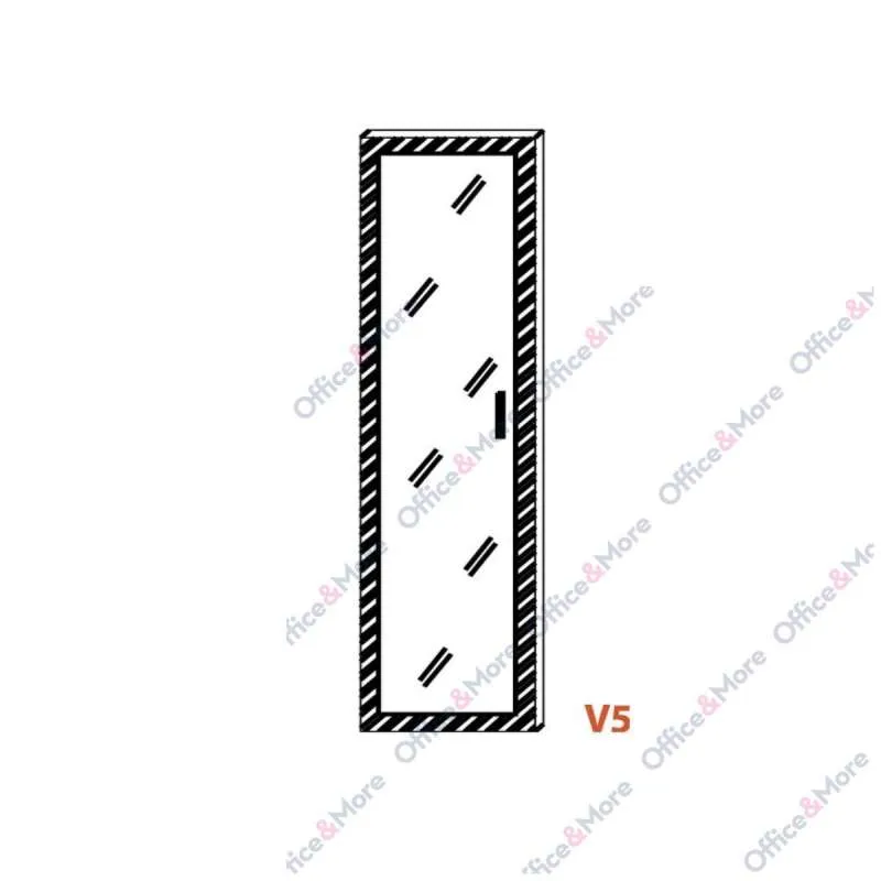 OMF VRATA V5 ZA H162 STAKLENA+ALU RAM 1KOM SEDUM