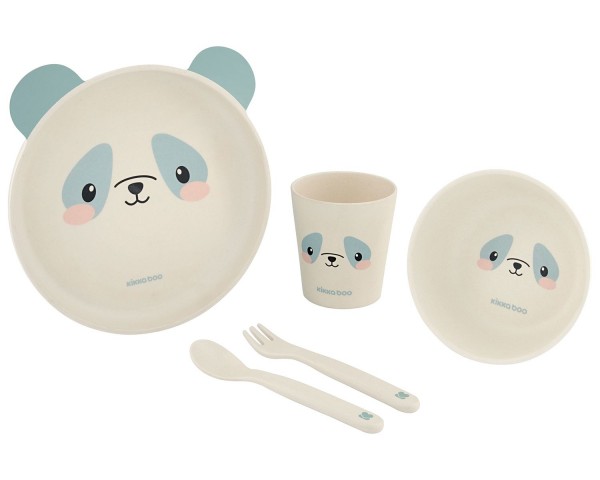 Set posuda od bambusa PANDA BLUE, Kikka Boo