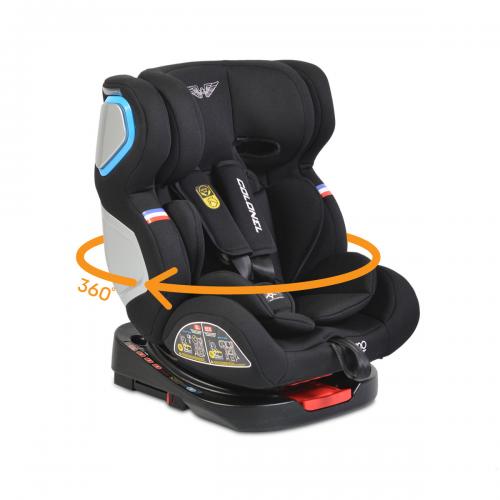 Autosediste za decu COLONEL, Isofix (0-36kg), Cangaroo, Black