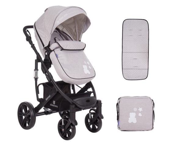 Kolica za bebe BELOVED, Kikka Boo, Light Grey 0-15kg