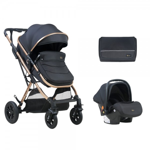 Kolica za bebe KAIA Set 2u1, sa autosedistem, Kikka Boo, Black