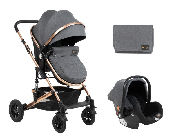 Kolica za bebe AMAIA set 2u1 sa autosedistem, Kikka Boo, Dark Grey