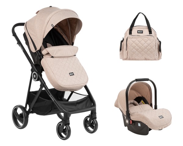 Kolica za bebe GIANNI set 2u1 sa autosedistem, Kikka Boo, Beige