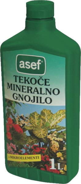 TEKUĆE MINERALNO ĐUBRIVO ASEF 1l SC802, za sve saksijske biljke, 8%N:4%P:4%K +mikroelementi