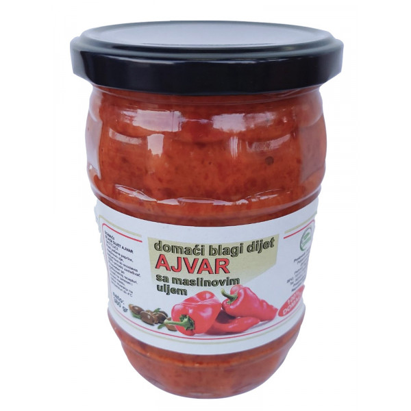 DOMAĆI AJVAR BLAGI DIJET SA MASLLINOVIM ULJEM