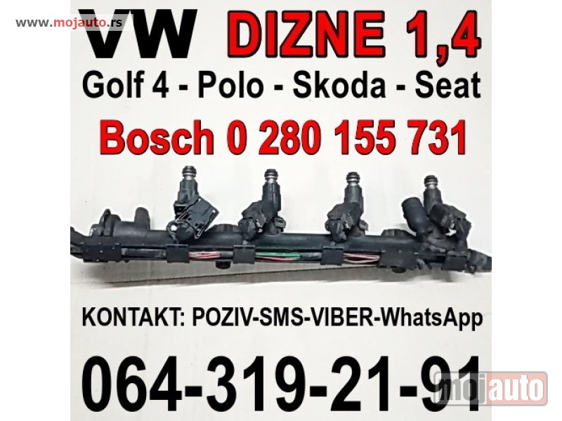 DIZNE 1,4 VW Golf 4 Polo Skoda Seat VW 030 906 031 E , Bosch 0 280 155 731