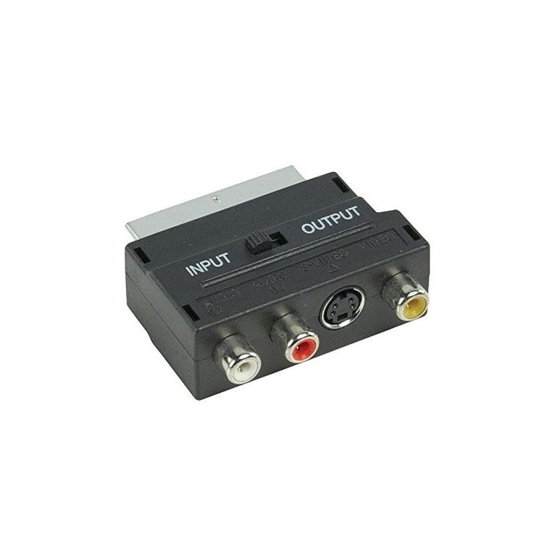 E-green Adapter Scart – 3xRCA + S-Video crni