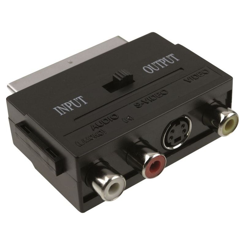 Fast Asia Adapter Scart – 3xRCA + S-Video crni